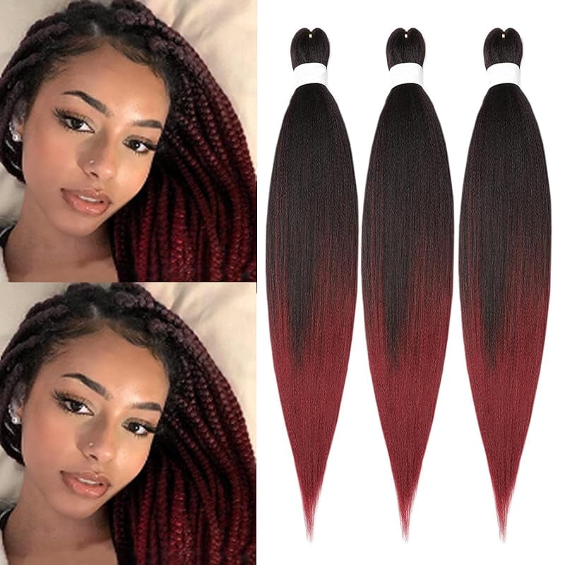 Braiding Hair Pre Stretched for Women Hair Extensions Box Braids Soft Synthetic Knotless Yaki ...