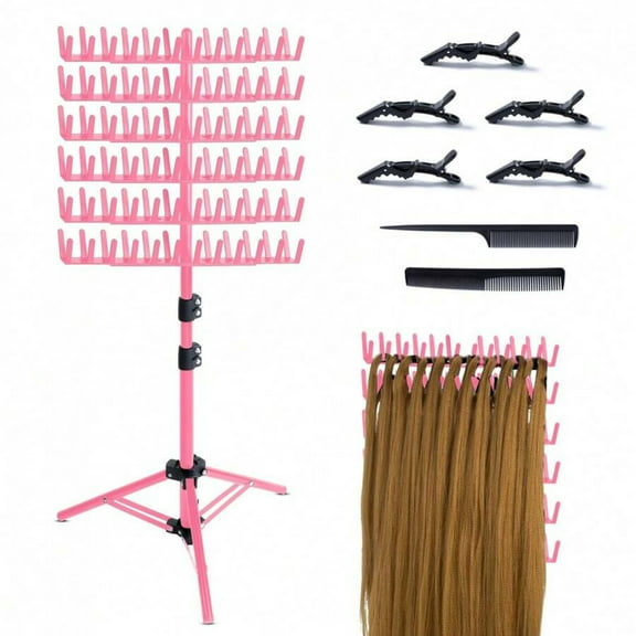 Adjustable Hair Braiding Rack with 280 Pegs, Storage Holding Weave ...