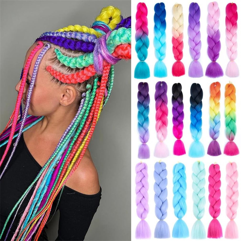 Braids Hair 24 Inch Synthetic Hair For Briads Extensions For Twisted ...