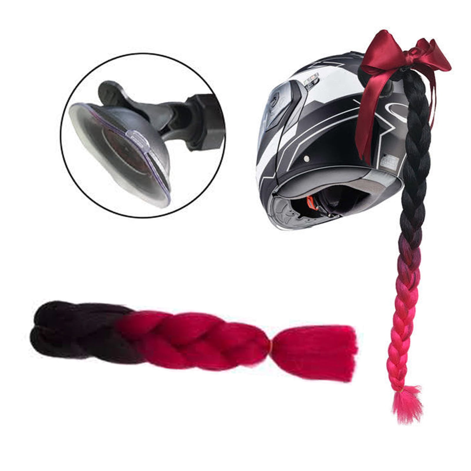 Braids Motorcycles Gradient Ramp Helmet Decorate Braids Motorbike ...