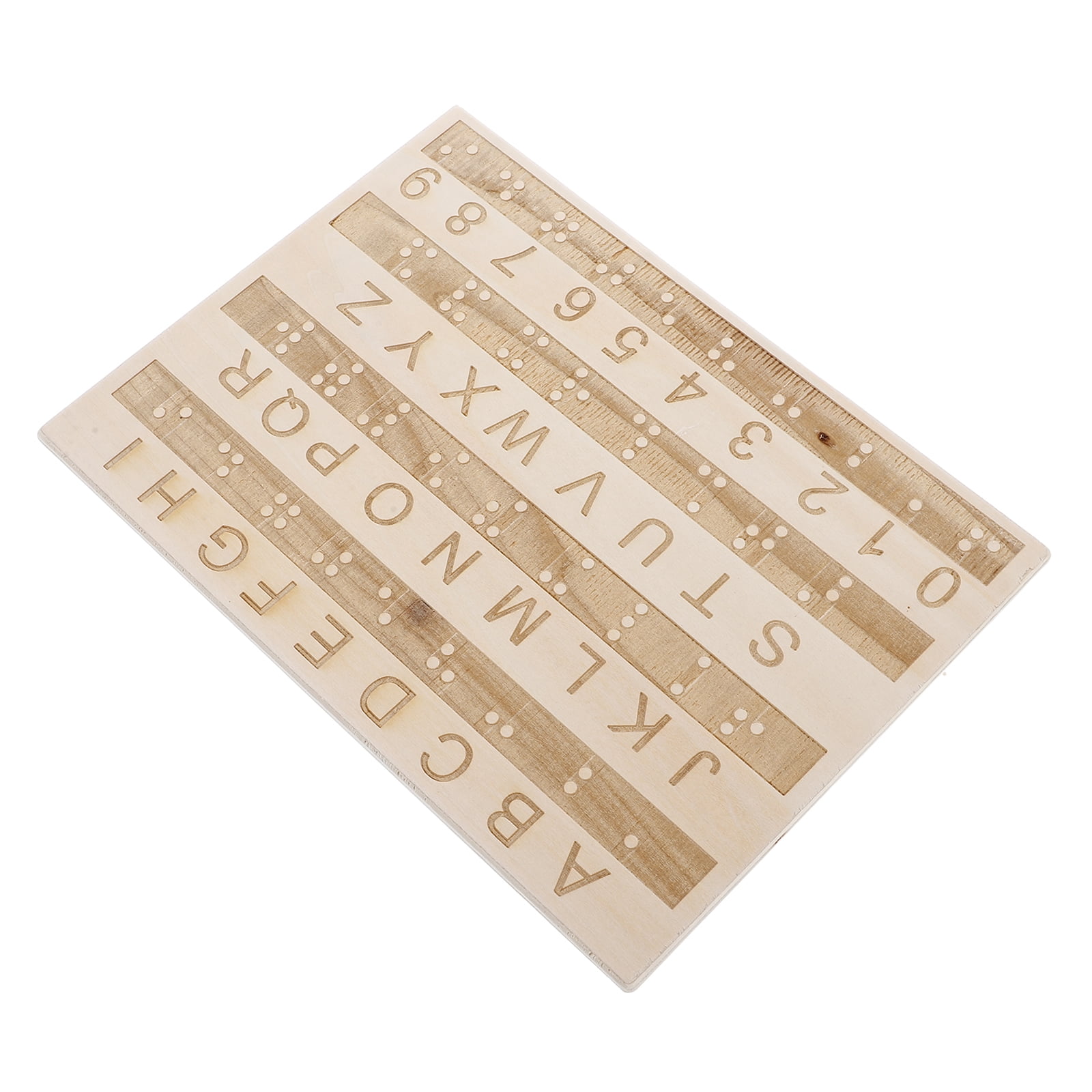 Braille Alphabet Tracing Board For Beginners Wooden Educational Tool ...