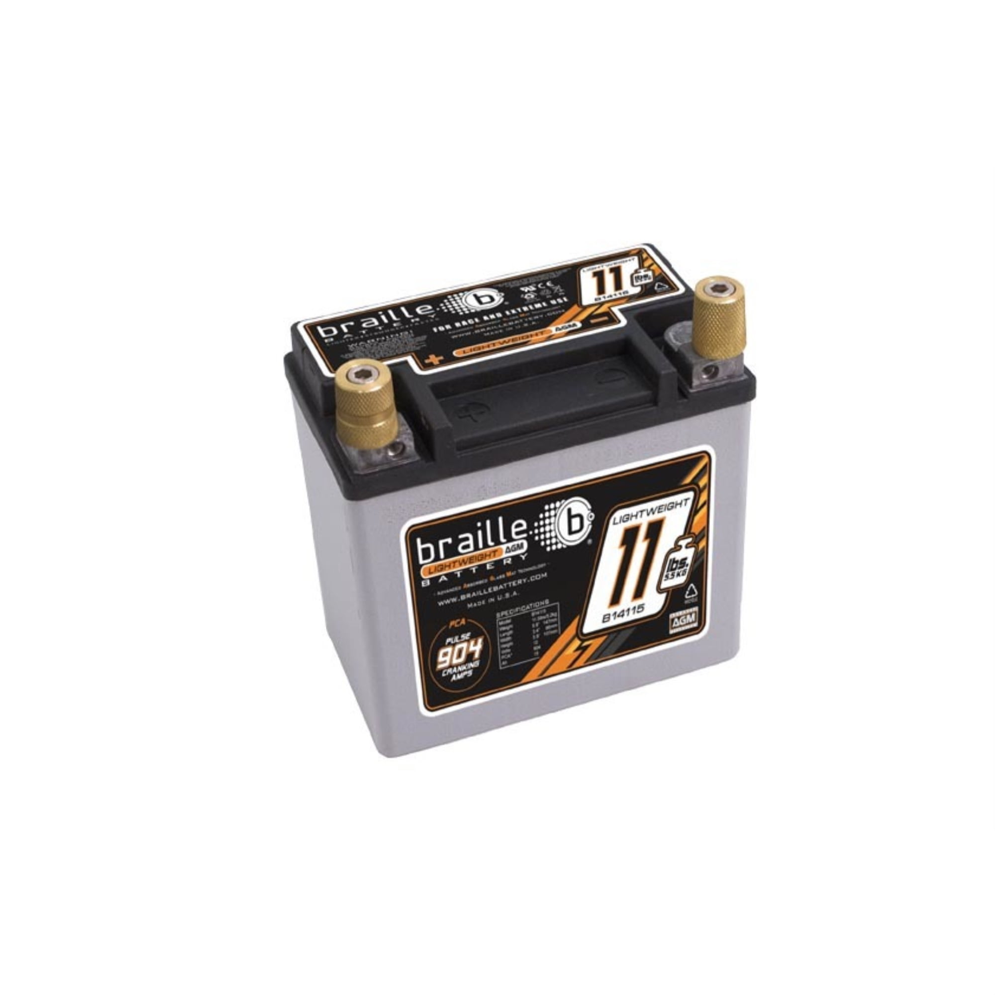 Racing Battery 11.5lbs 904 PCA 5.8x3.3x5.8 - Walmart.com