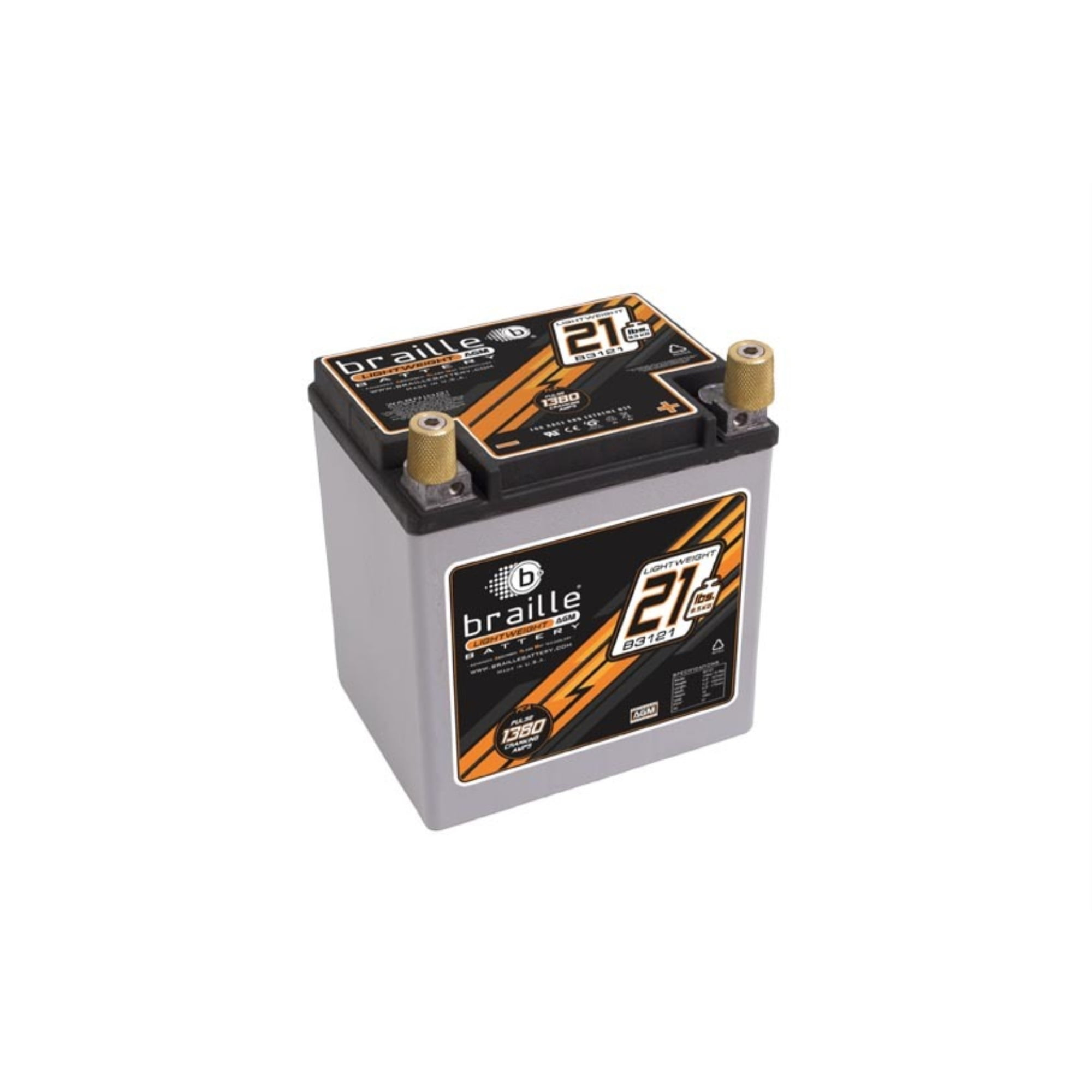 Racing Battery 21lbs 1380 PCA 6.6x5.1x6.8 - Walmart.com