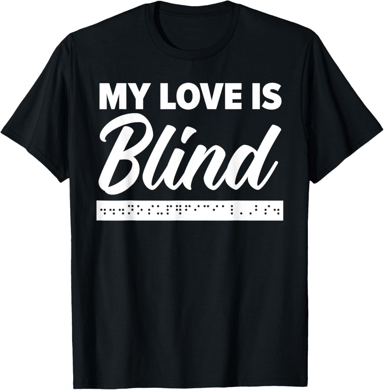 Braille Blind Awareness Visually Impaired Disability T-Shirt - Walmart.com