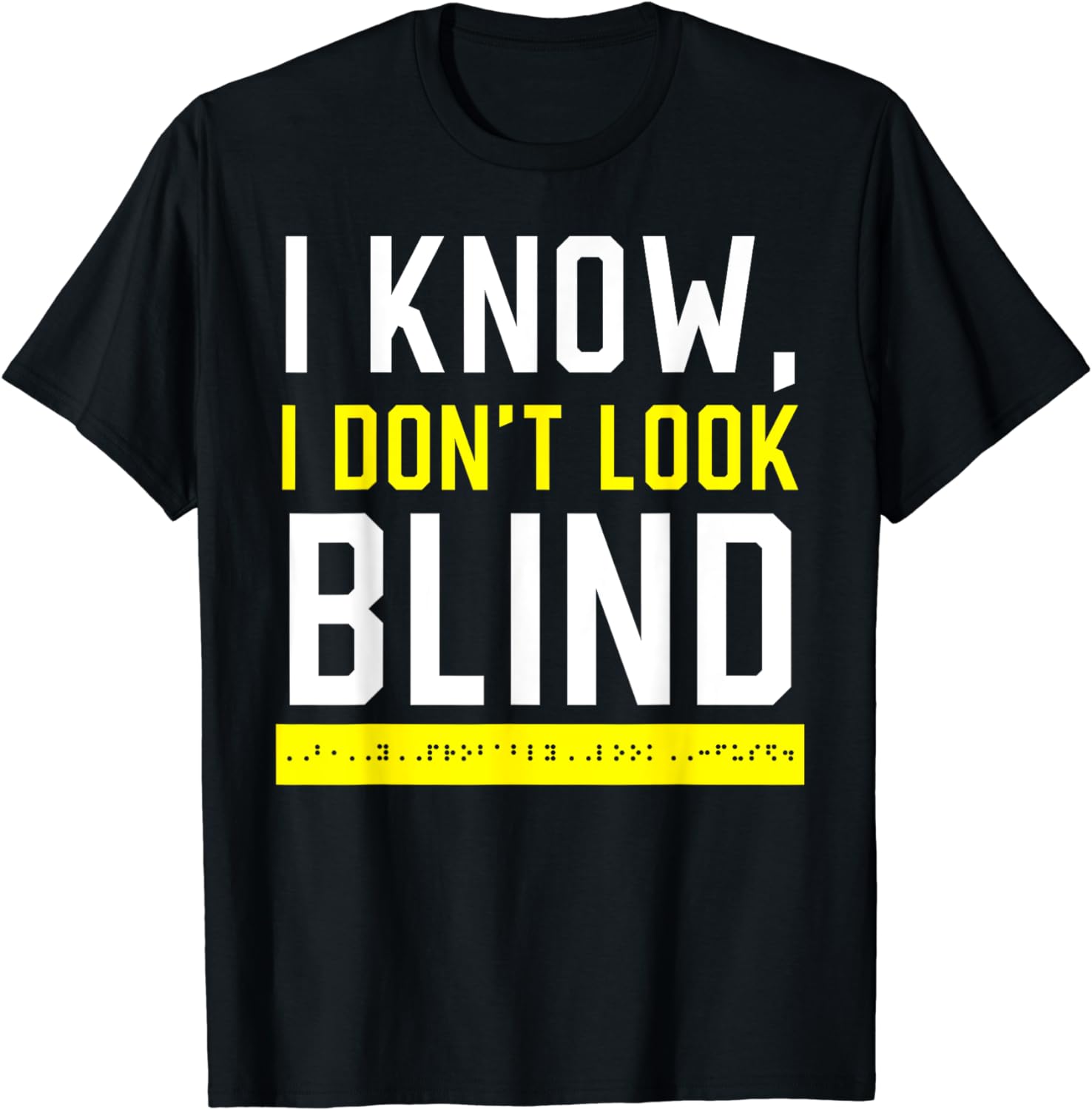 Braille Blind Awareness Visually Impaired Disability T-Shirt - Walmart.com