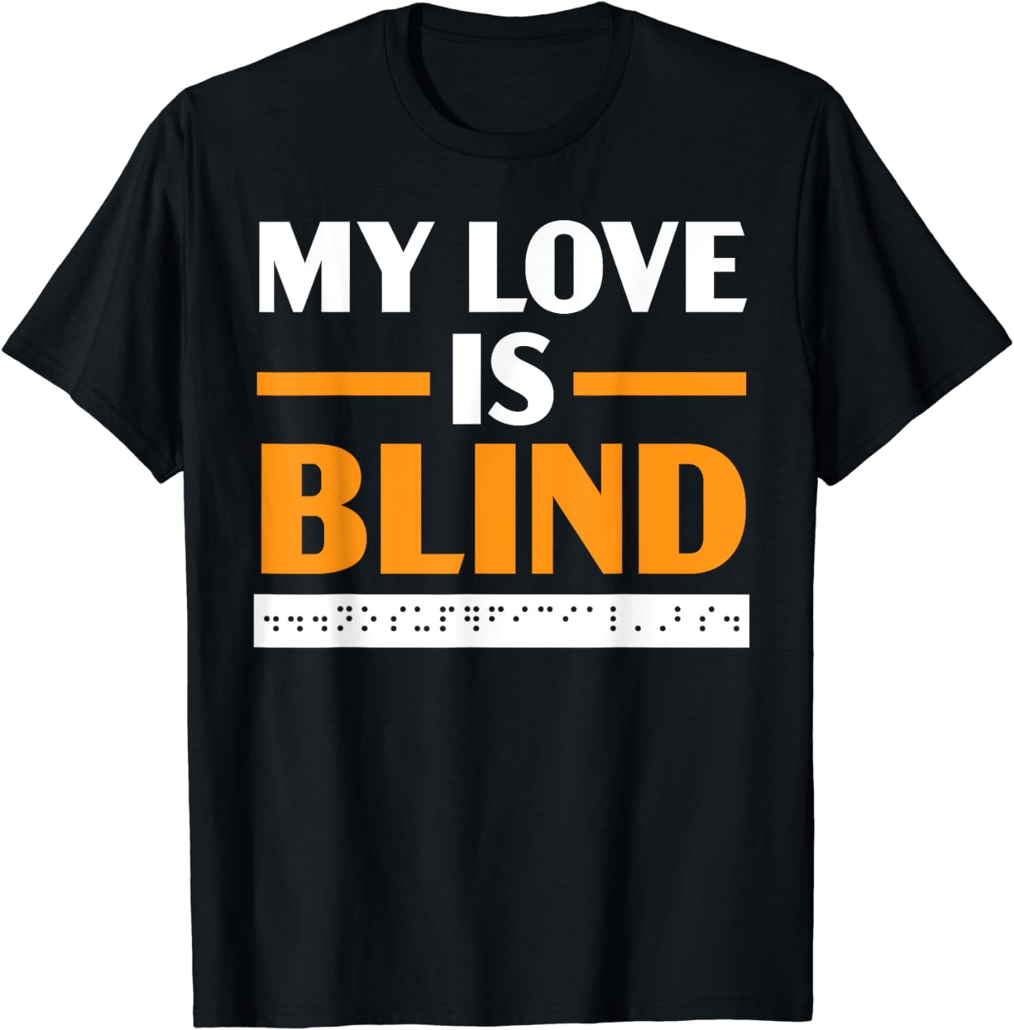 Braille Blind Awareness Visually Impaired Disability T-Shirt - Walmart.com