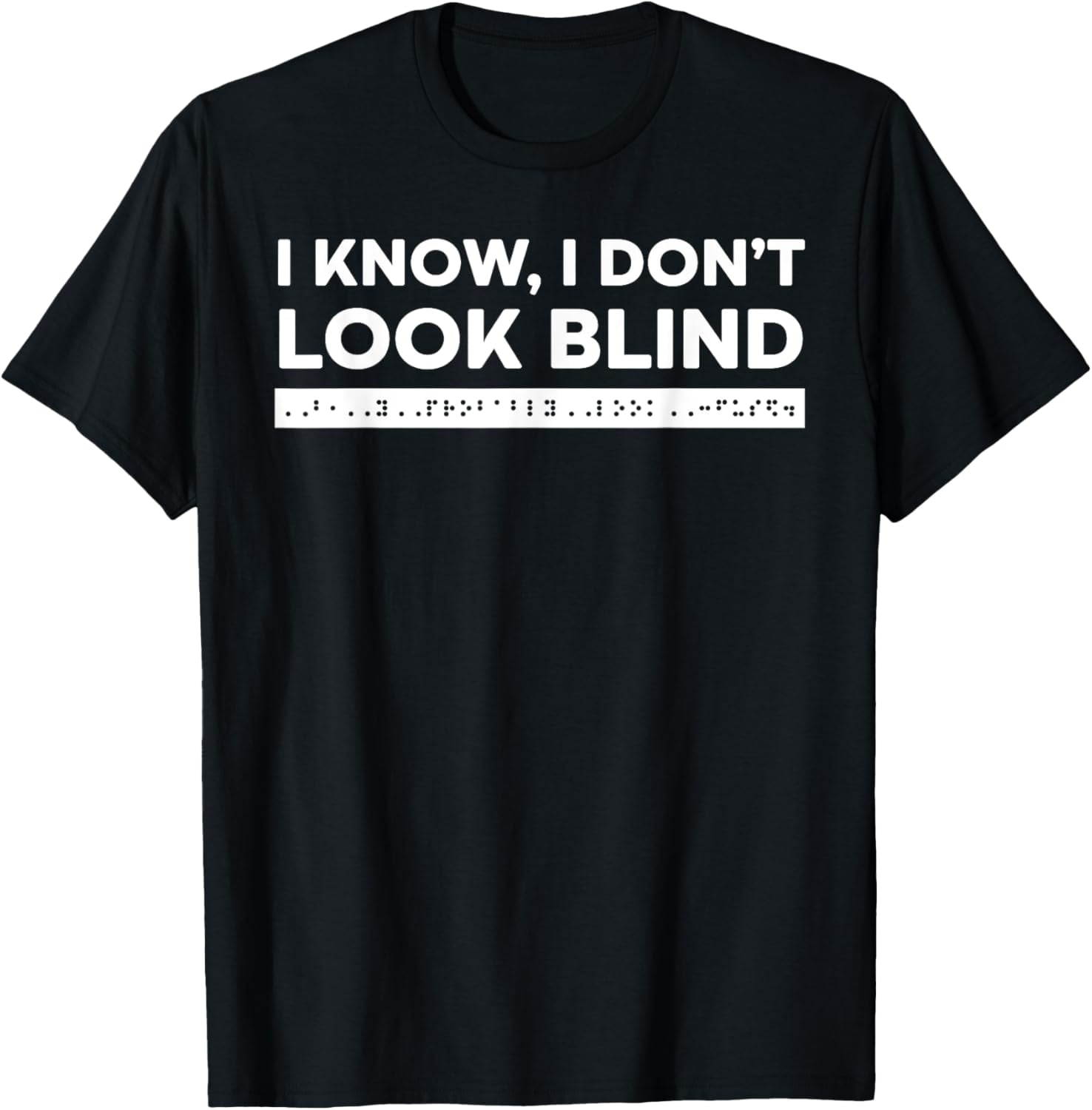 Braille Blind Awareness Visually Impaired Disability T-Shirt - Walmart.com