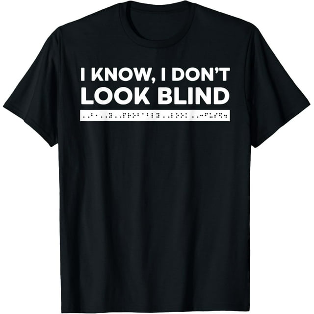 Braille Blind Awareness Visually Impaired Disability T-Shirt - Walmart.com