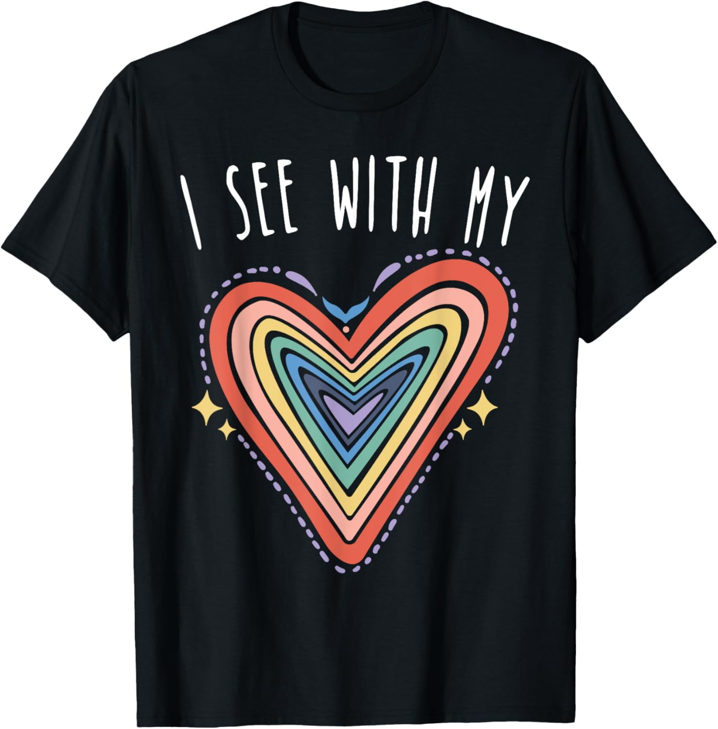 Braille Heart Visually Impaired Blind Awareness Vison T-Shirt - Walmart.com