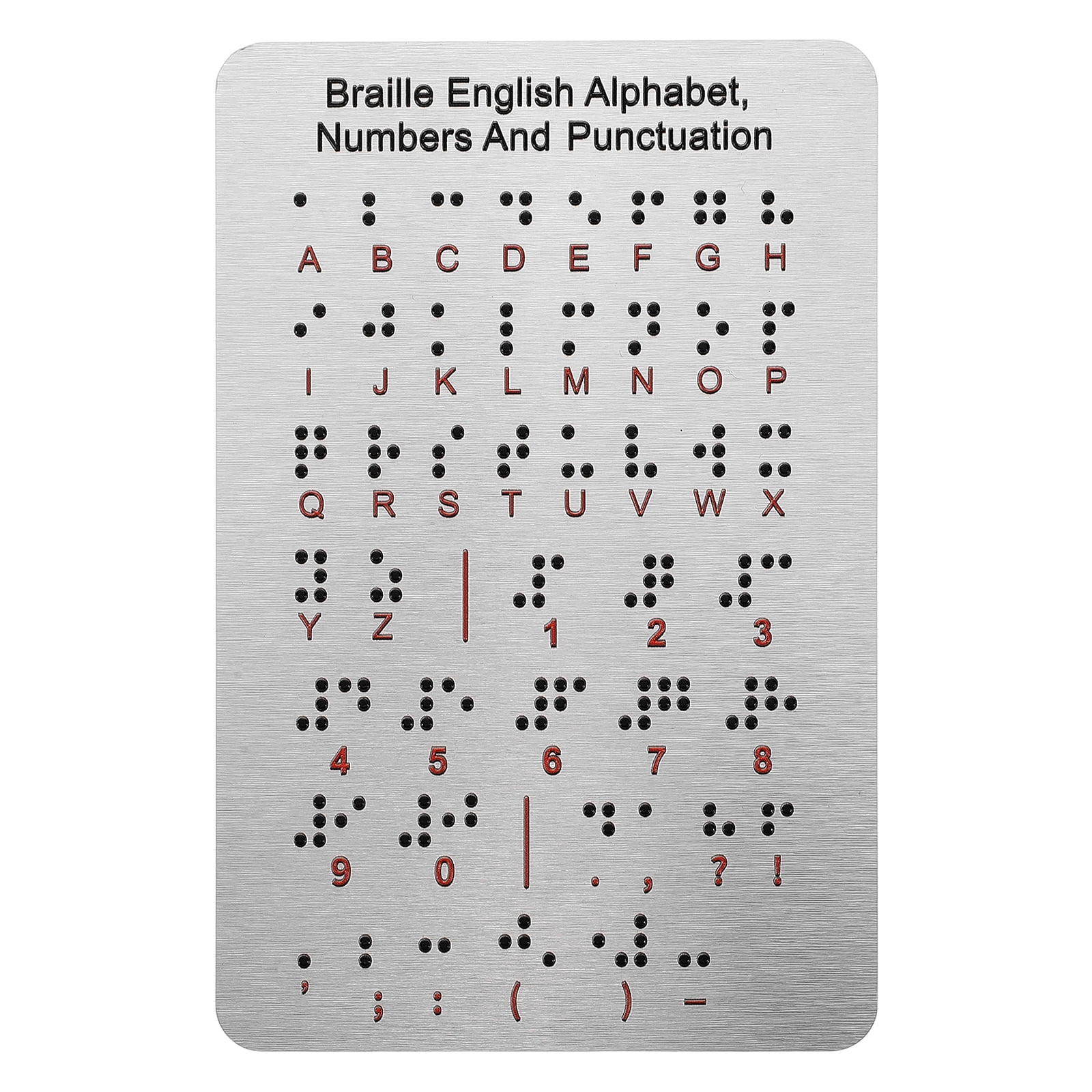 Braille Learning Supplies,Braille Alphabet Board With Raised Dots ...