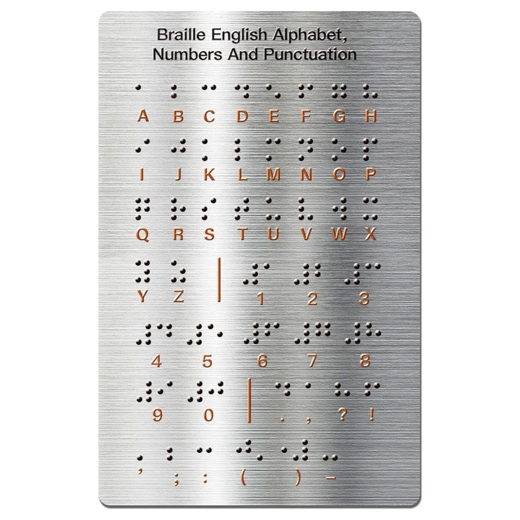 Braille Letter Number Learning Board with Raised Dots 12x18.4cm ...