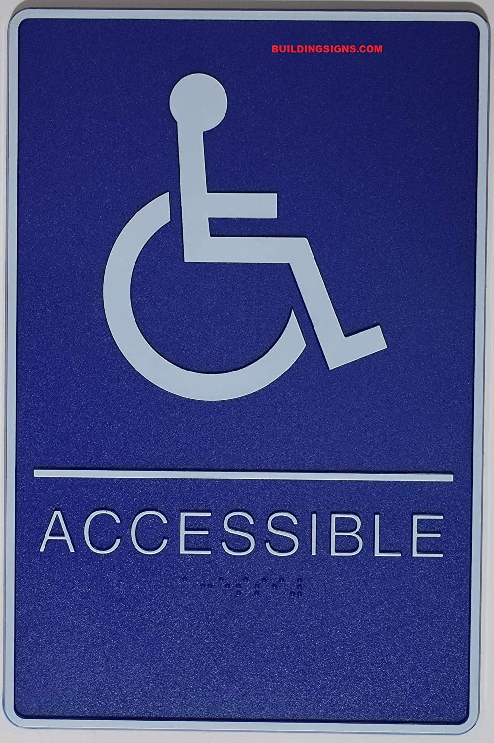 Braille Tactile Sign, Legend"(Handicapped) ACCESSIBLE" with Wheelchair ...