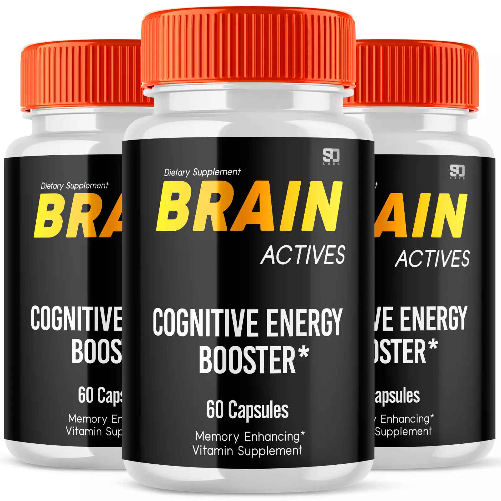 Brain Actives - Nootropic Supplement Cognitive Support Supplement (3 ...