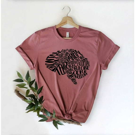Brain Anatomy Typography T-Shirt: Nursing Student - Walmart.com
