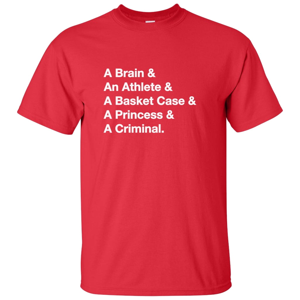 Brain, Athlete, Basket Case, Princess & Criminal Short Sleeve T-Shirt ...