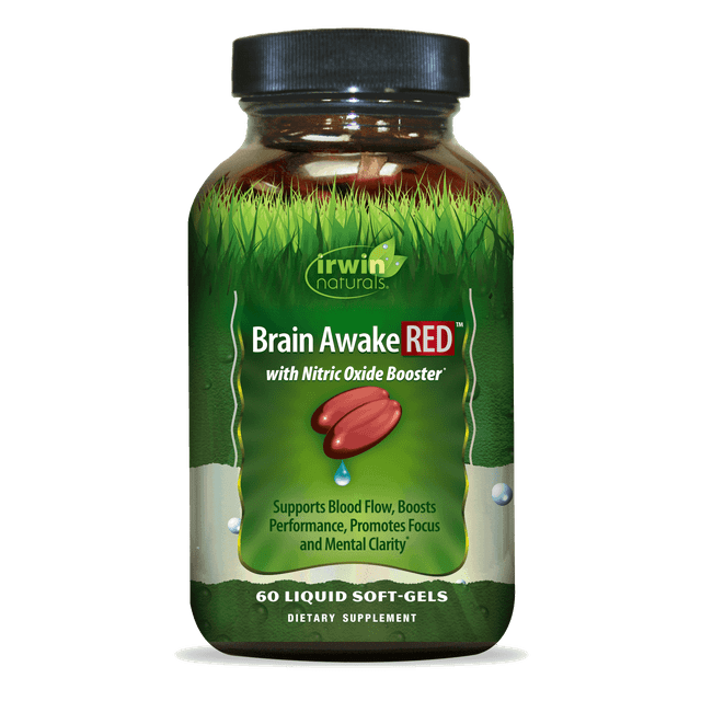 Irwin Naturals Brain Awake RED 60ct - Performance Supplement for Memory ...