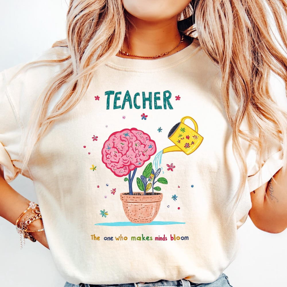 Brain Bloom Shirt, Mind Growth T Shirt, Teacher Life, Floral Brain ...