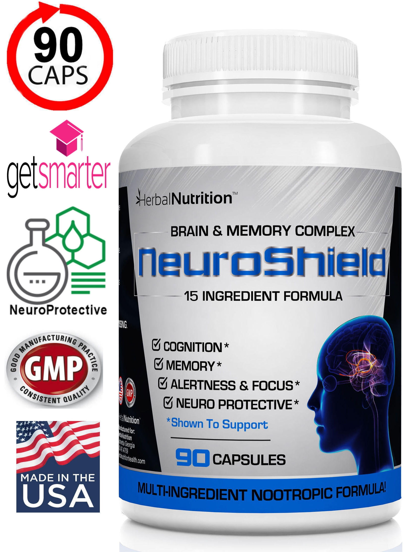 Brain Booster Supplement NeuroShield Advanced Memory Formula with ...