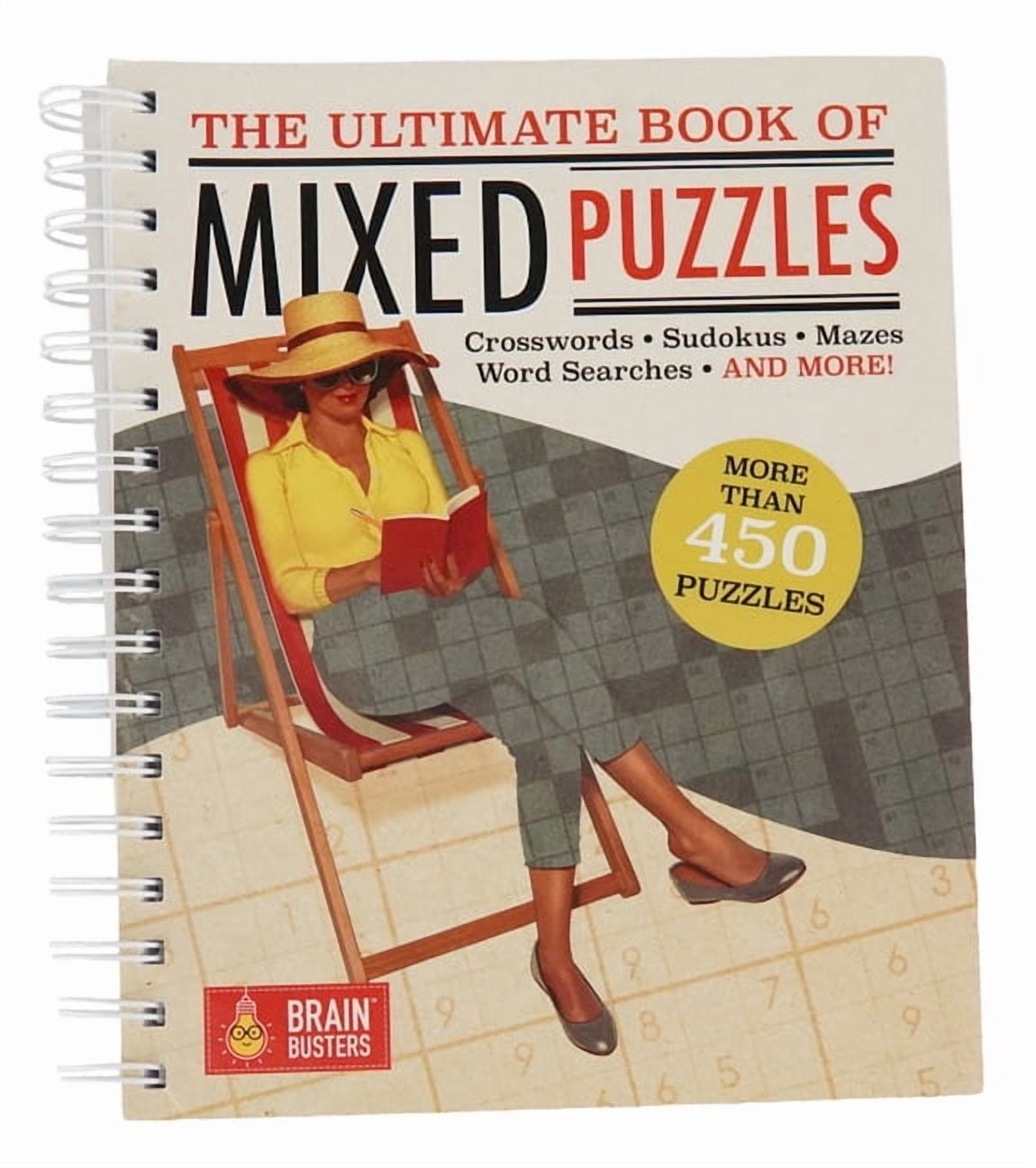 Parragon, Brain Busters Puzzle Book, Over 450 Puzzles, Spiral Bound ...