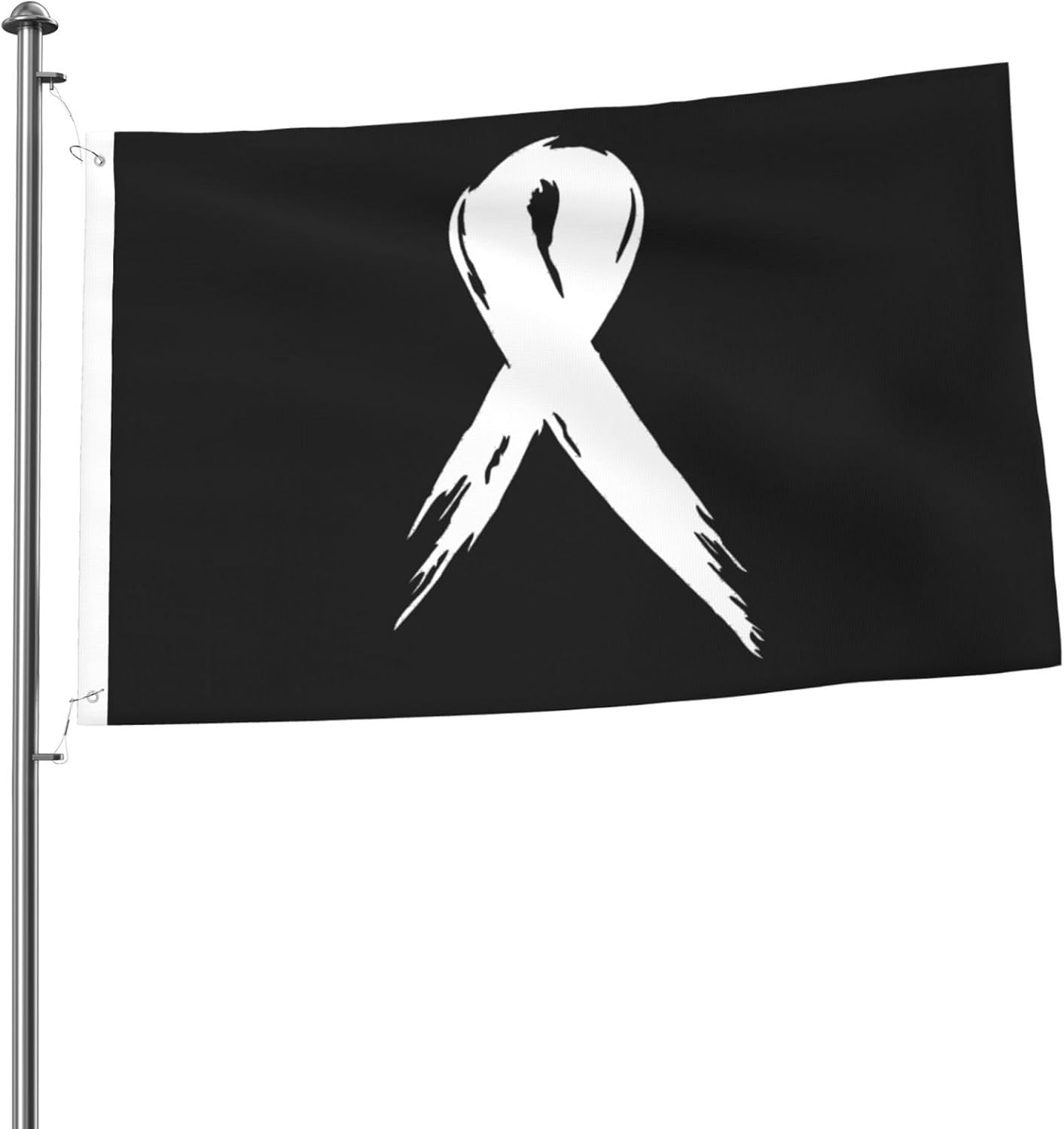 Brain Cancer Awareness Ribbon Flag 2x3 Ft Outdoor Decoration Banner Yard Flag With Grommets ...