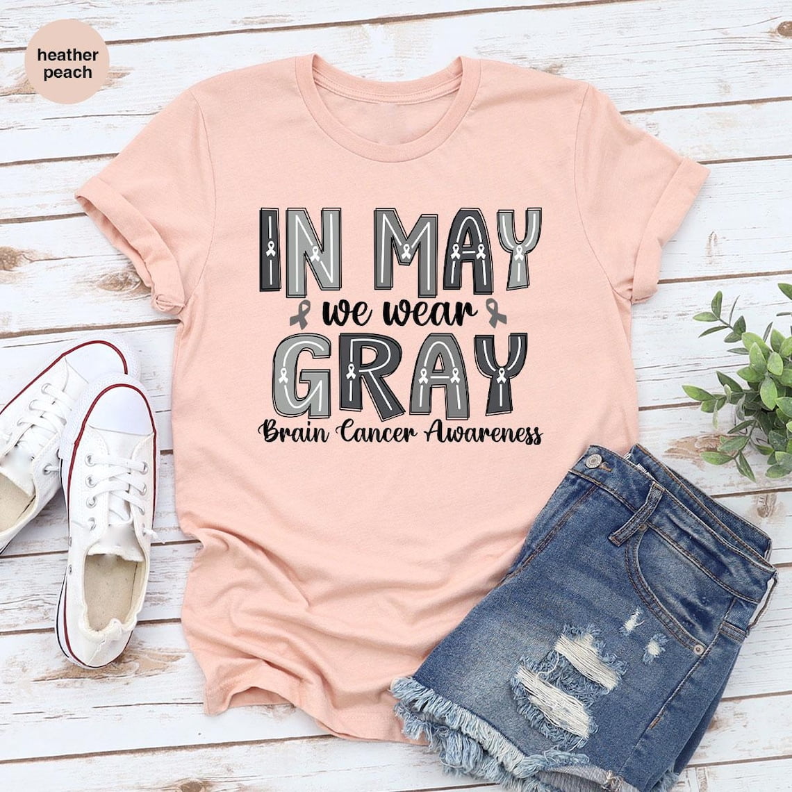 Brain Cancer Awareness Shirt, Brain Cancer Shirt, Cancer Support Shirts ...