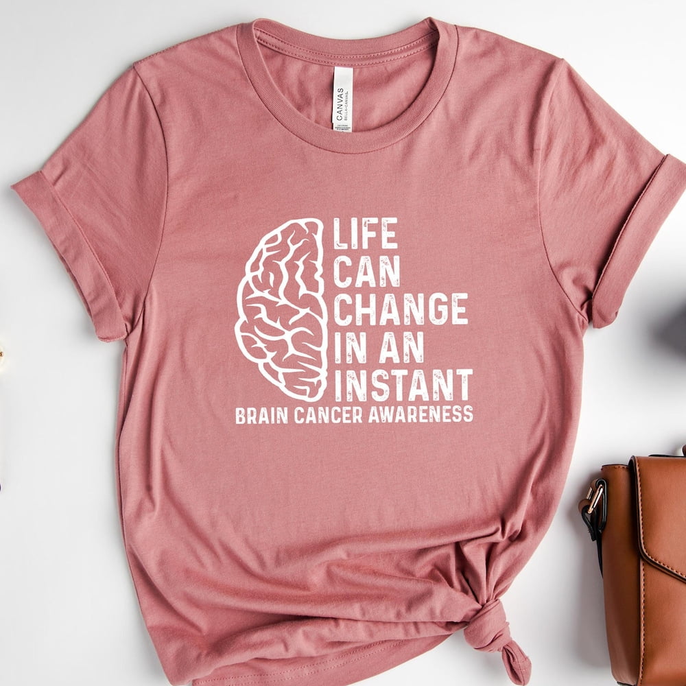 Brain Cancer Awareness Shirt, Brain Cancer Shirt, Cancer Support Team ...