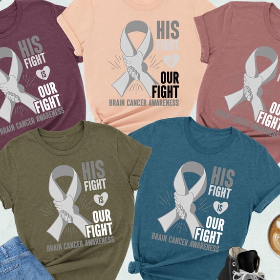 Brain Cancer Awareness Shirt Brain Tumor Warrior Tee Brain Cancer ...
