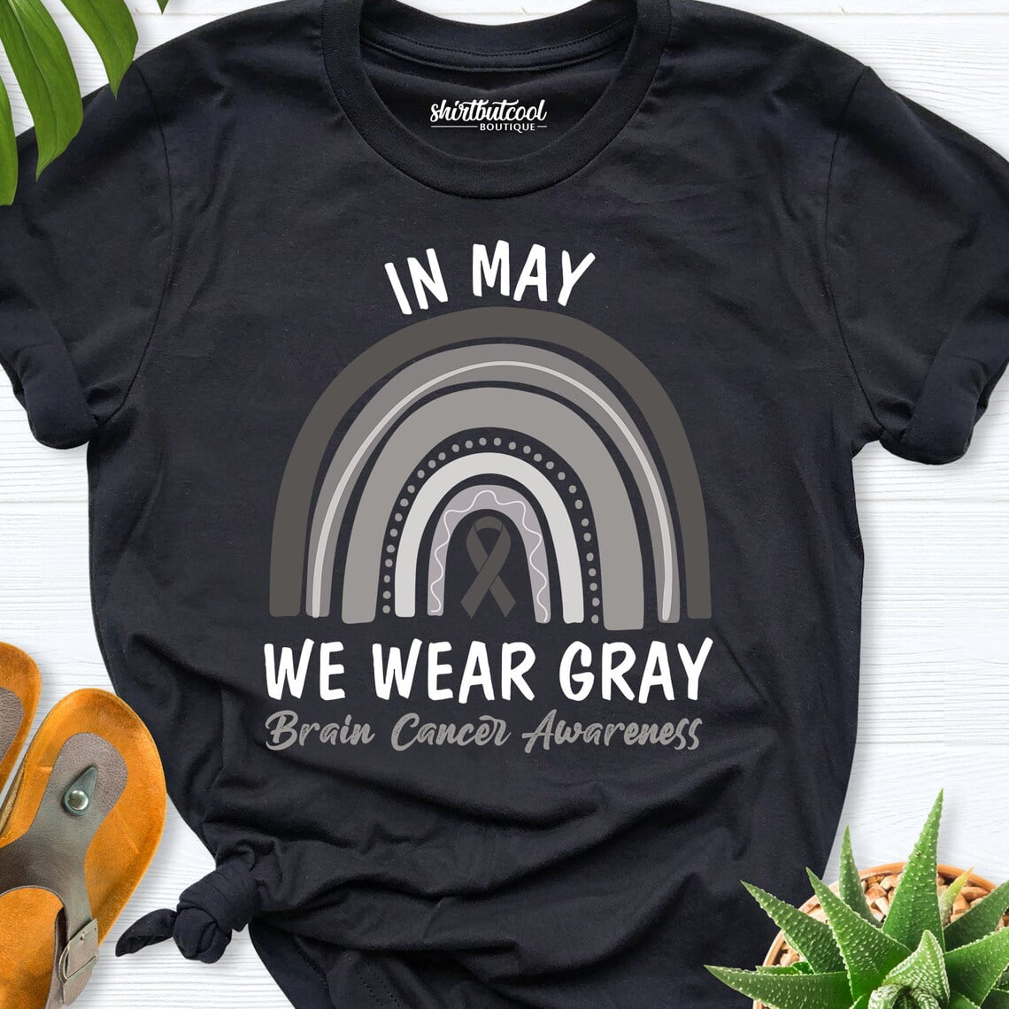 Brain Cancer Shirt, Brain Cancer Awareness Month Shirt, In May We Wear ...