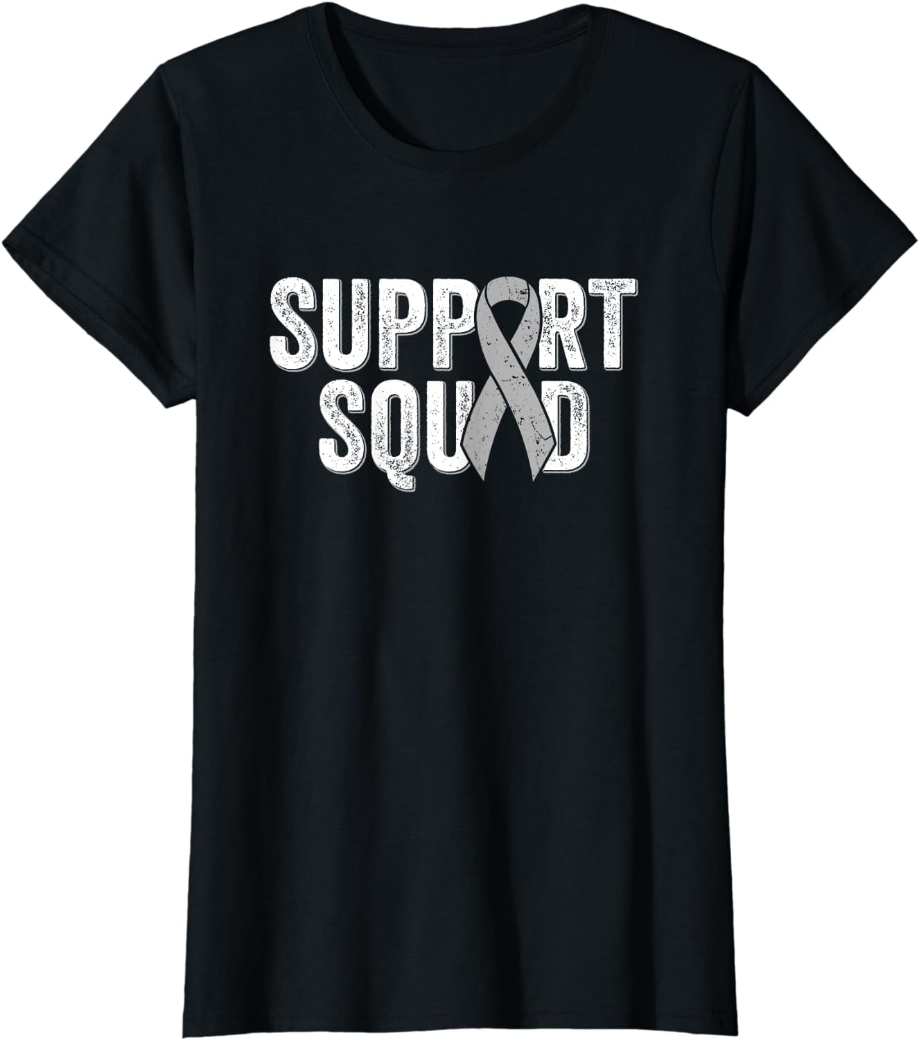 Brain Cancer Support Squad - Friend Family Support Ribbon T-Shirt ...