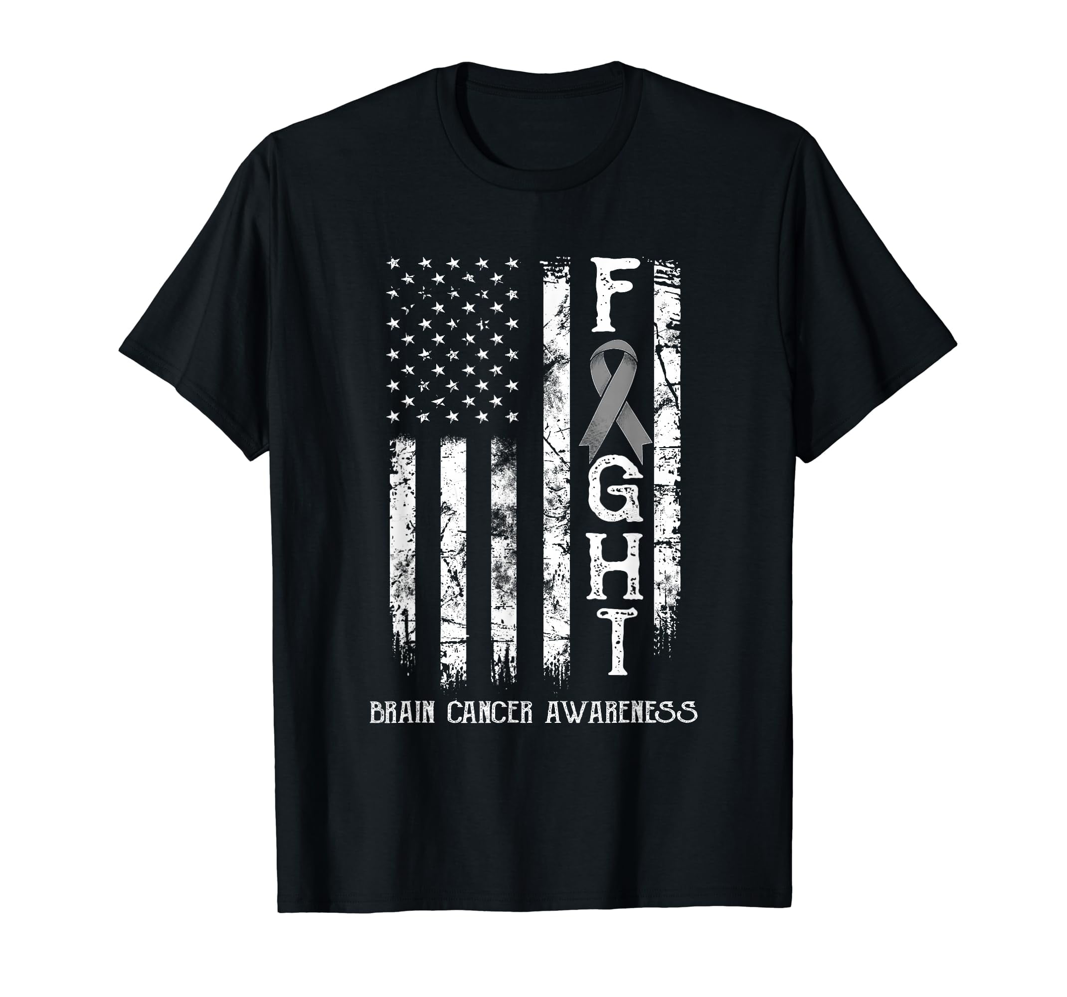 Brain Cancer Warrior US Flag T-Shirt - Walmart.com