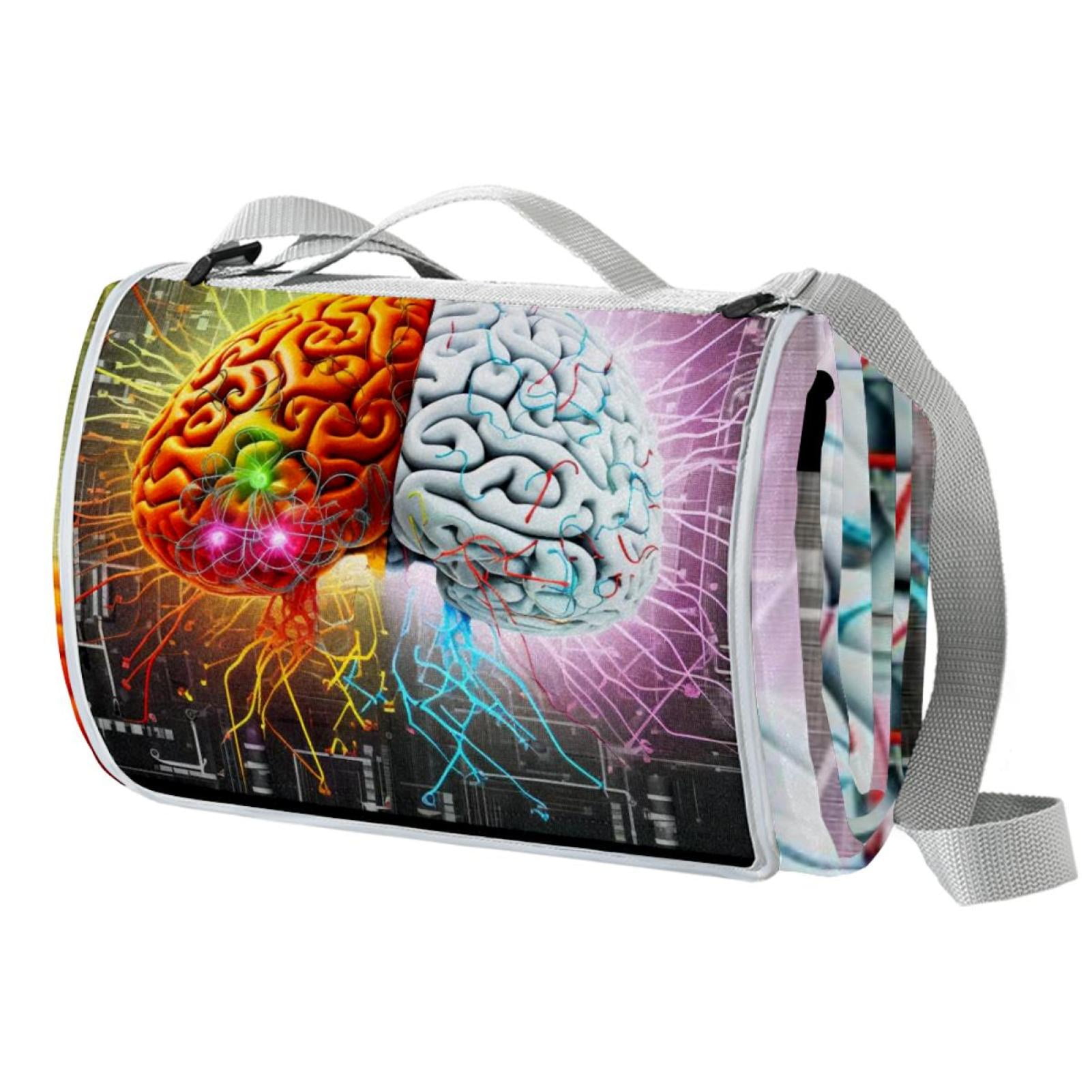 Brain Canvas Picnic Blanket Waterproof Outdoor Beach Mat Extra Large ...