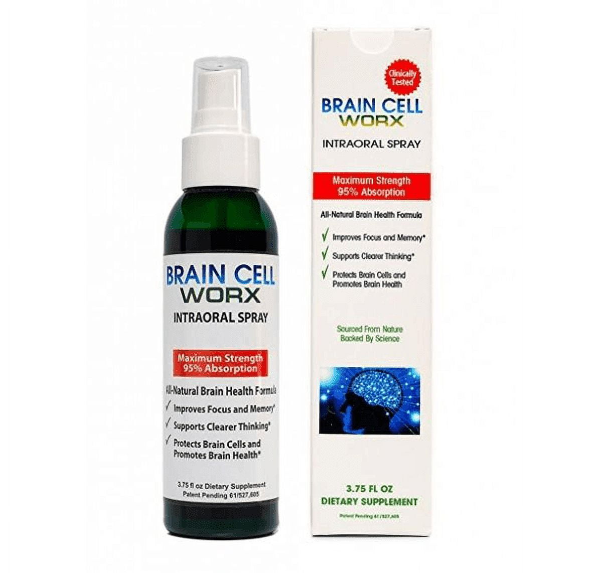 Brain Cell Worx Intraoral Spray Supplement - 3.75 FL Oz - Walmart.com