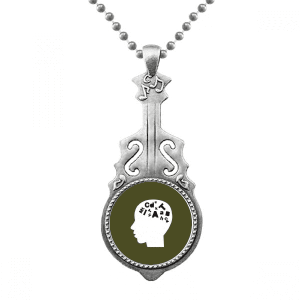 Brain Creates Letter Combinations Pendant Jewelry Music Guitar Torque ...