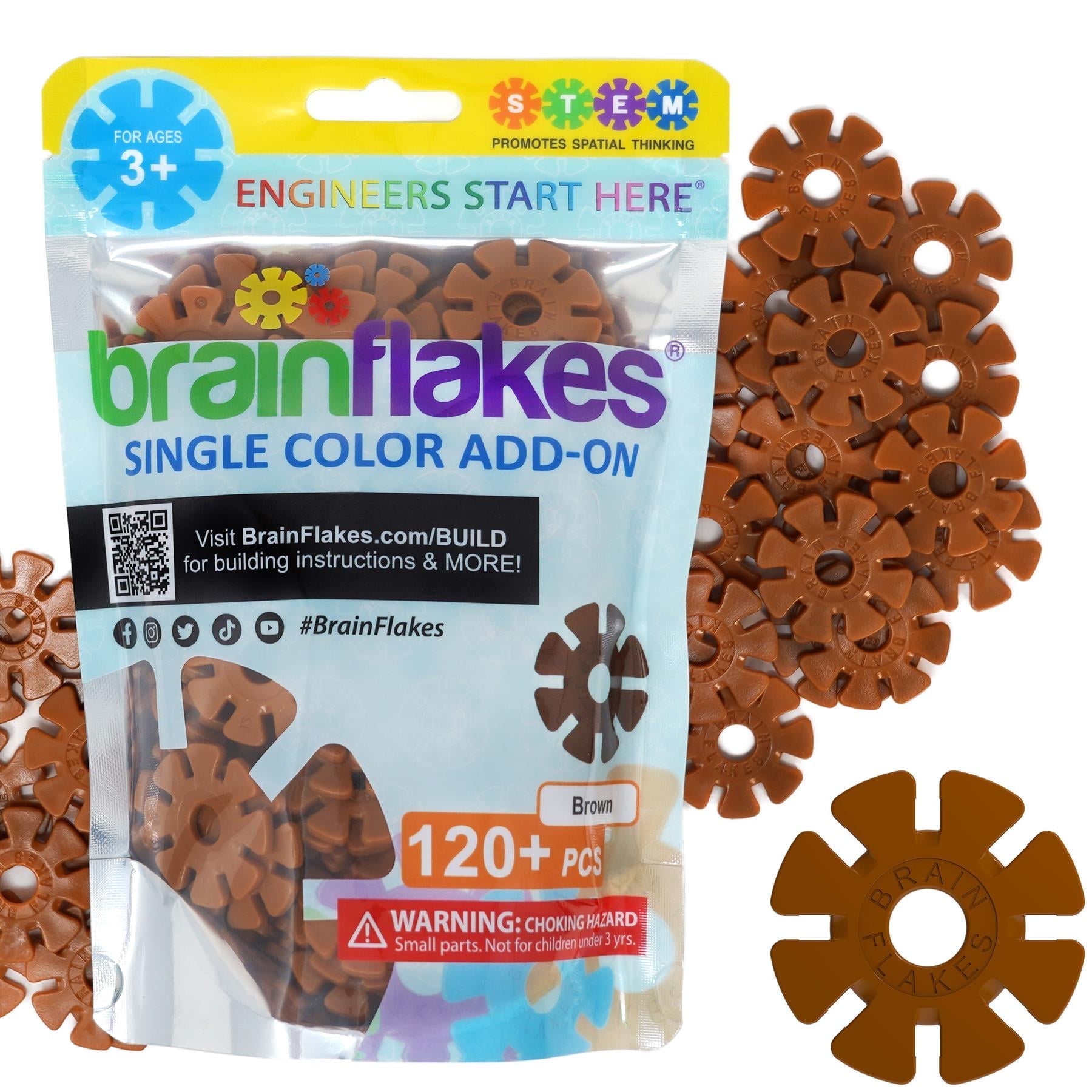 Brain Flakes Single Color Add-on - 120 Pieces - Resealable Pouch ...
