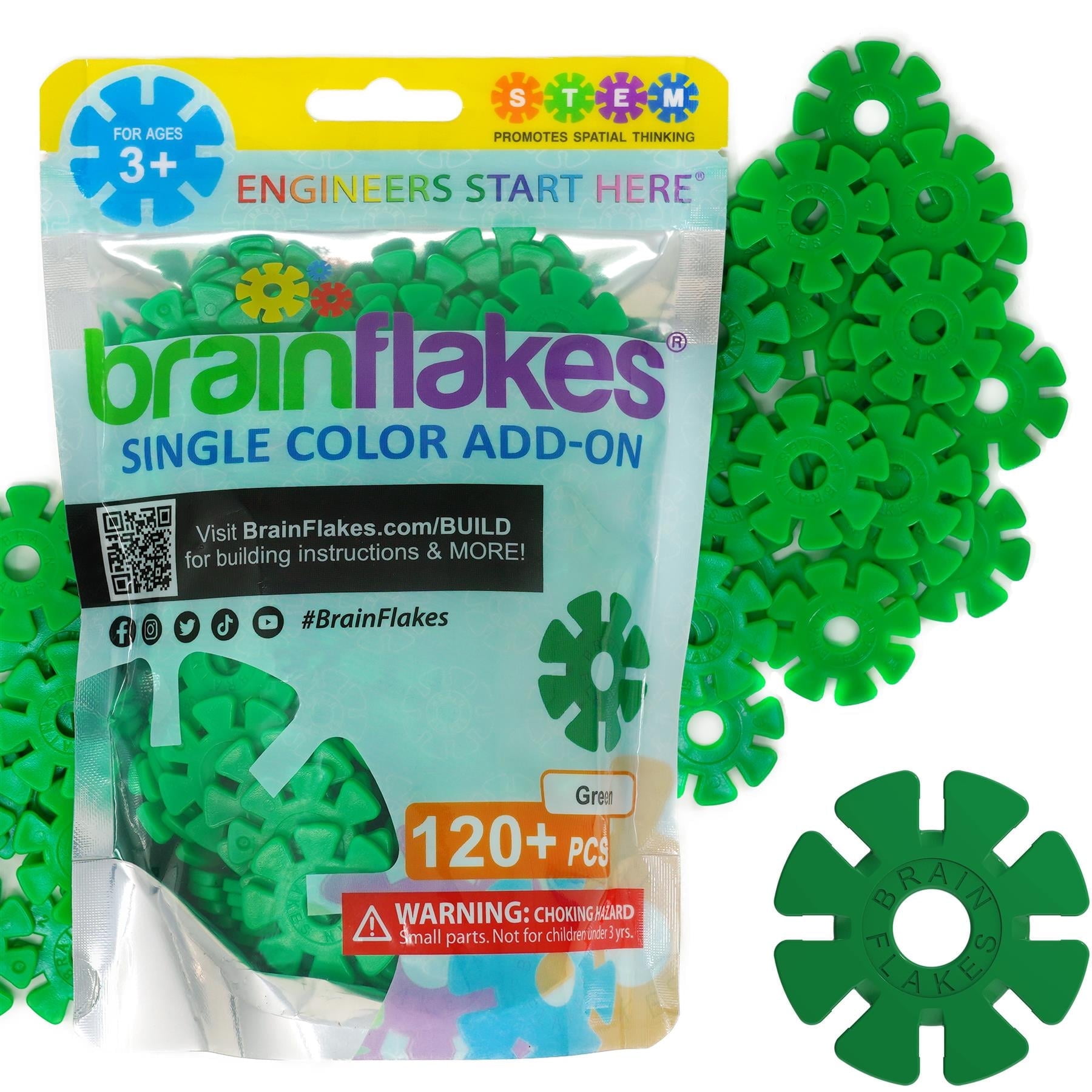 Brain Flakes Single Color Add-on - 120 Pieces - Resealable Pouch ...