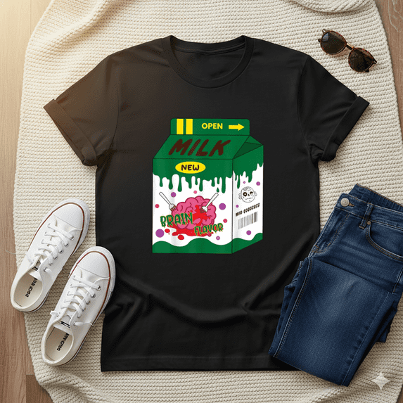 Brain Flavor Japanese Milk Carton Funny Halloween Costume Unisex T ...