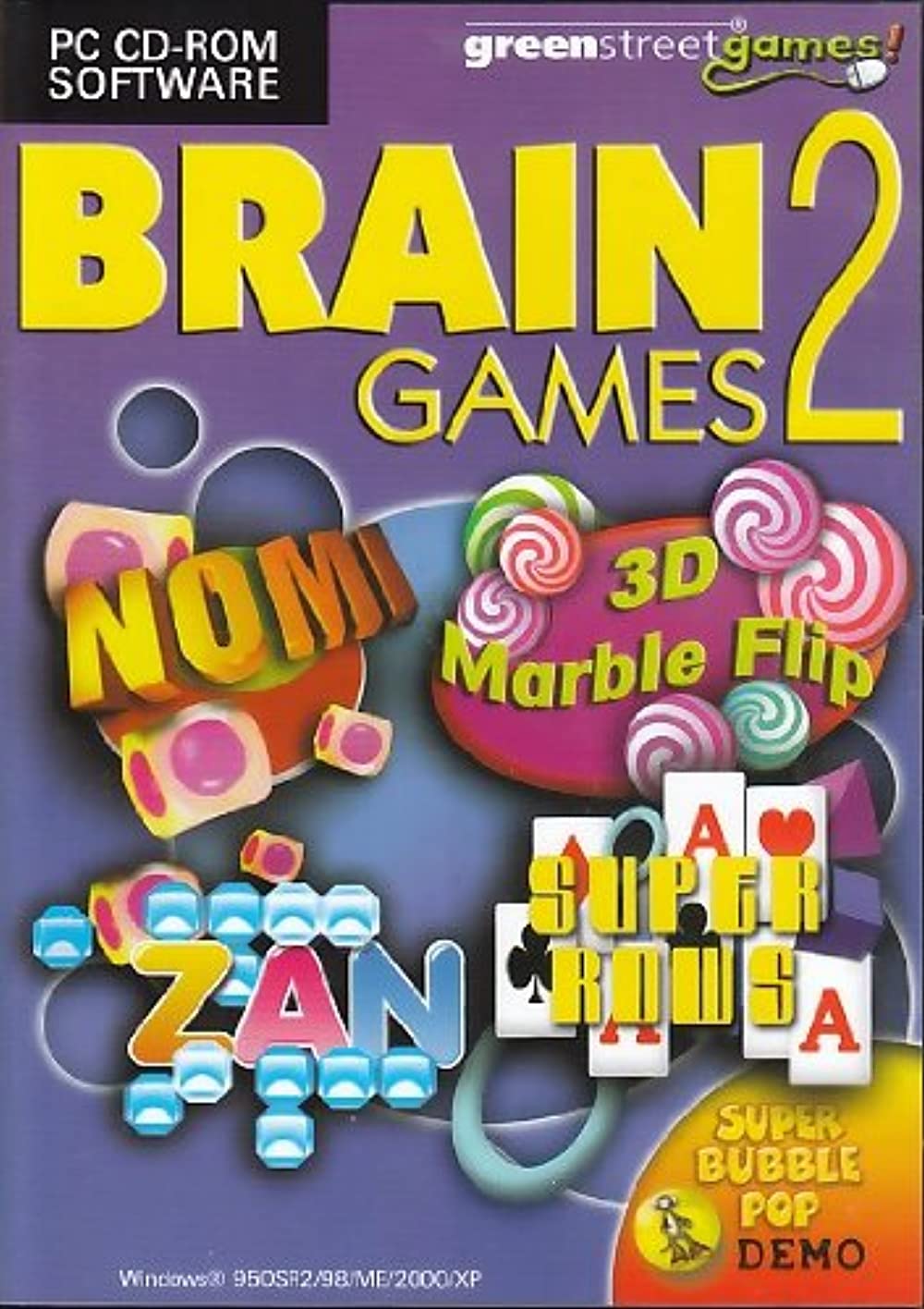 Brain Games 2 (PC-CD) Including 4 Games : Nomi, 3D Marble Flip, Zan ...