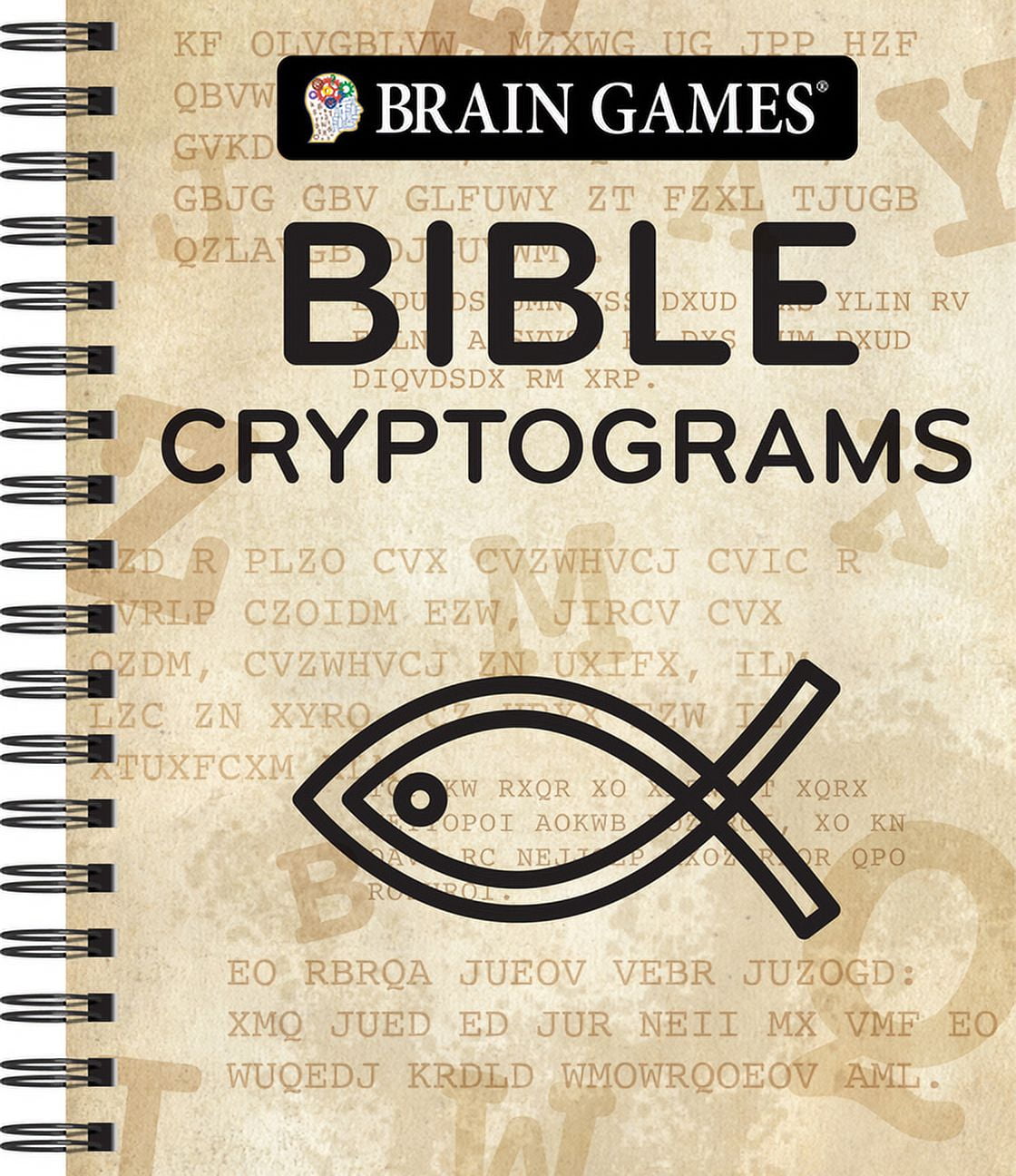 Brain Games - Bible Brain Games - Bible Cryptograms, (Spiral-Bound ...