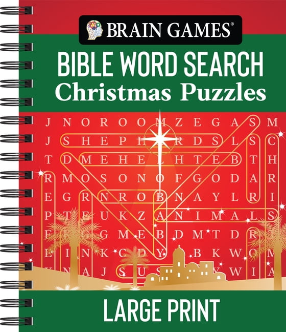 Brain Games - Bible Word Search: Large Print Christmas Puzzles for ...