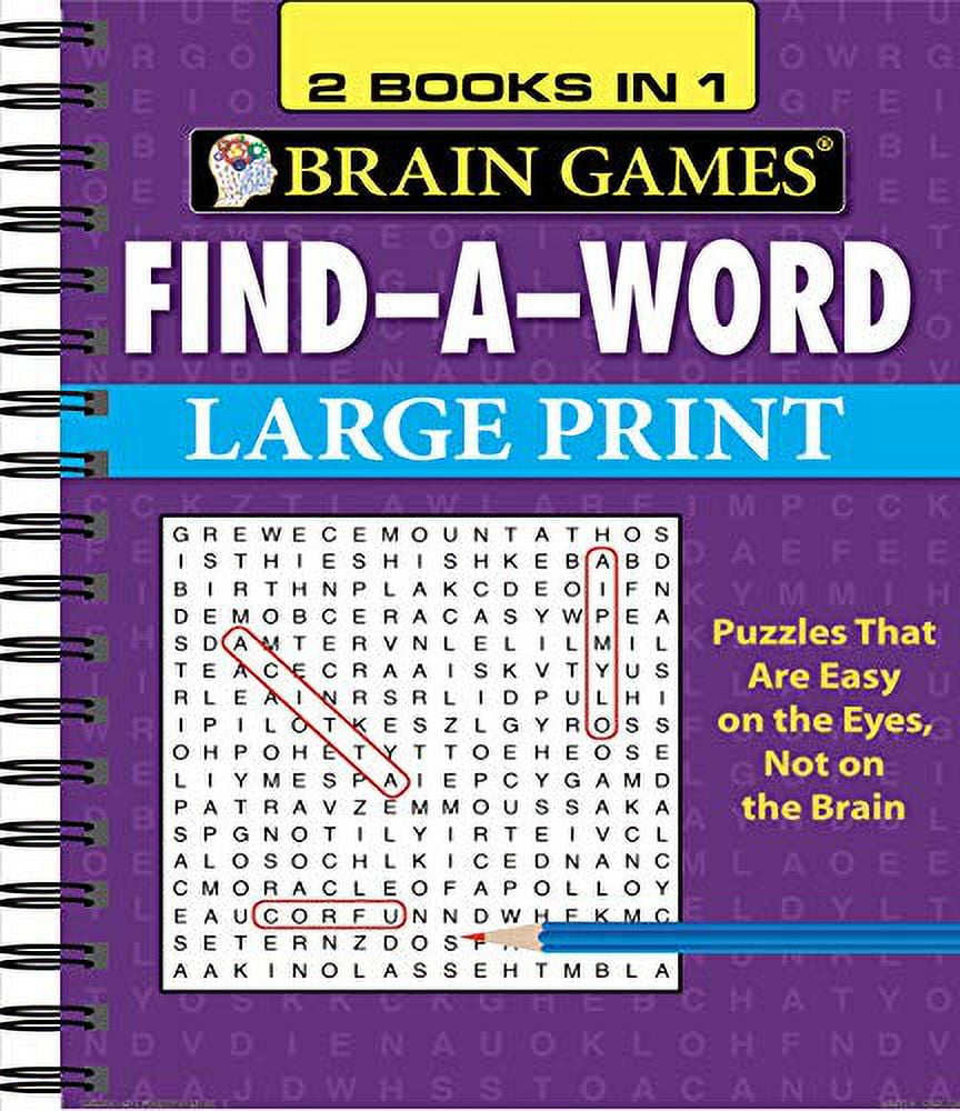 Brain Games: Brain Games - 2 Books in 1 - Find-A-Word (Other)(Large ...