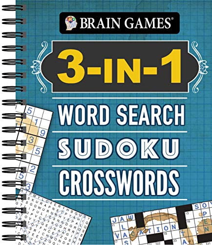 Pre-Owned Brain Games - 3-In-1: Word Search, Sudoku, Crosswords Paperback - Walmart.com