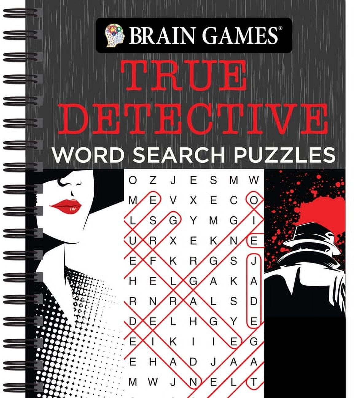 Brain Games Brain Games - True Detective Word Search Puzzles, (Spiral ...