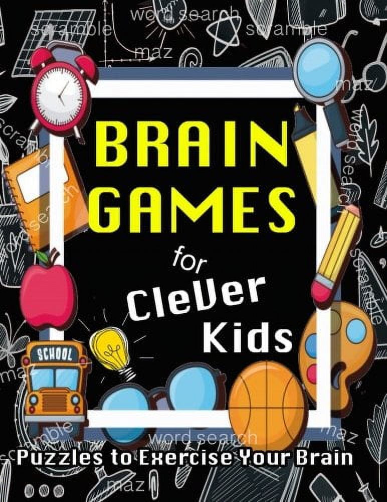 Pre-Owned Brain Games for Clever Kids: Brain Game Puzzles, Word Search ...