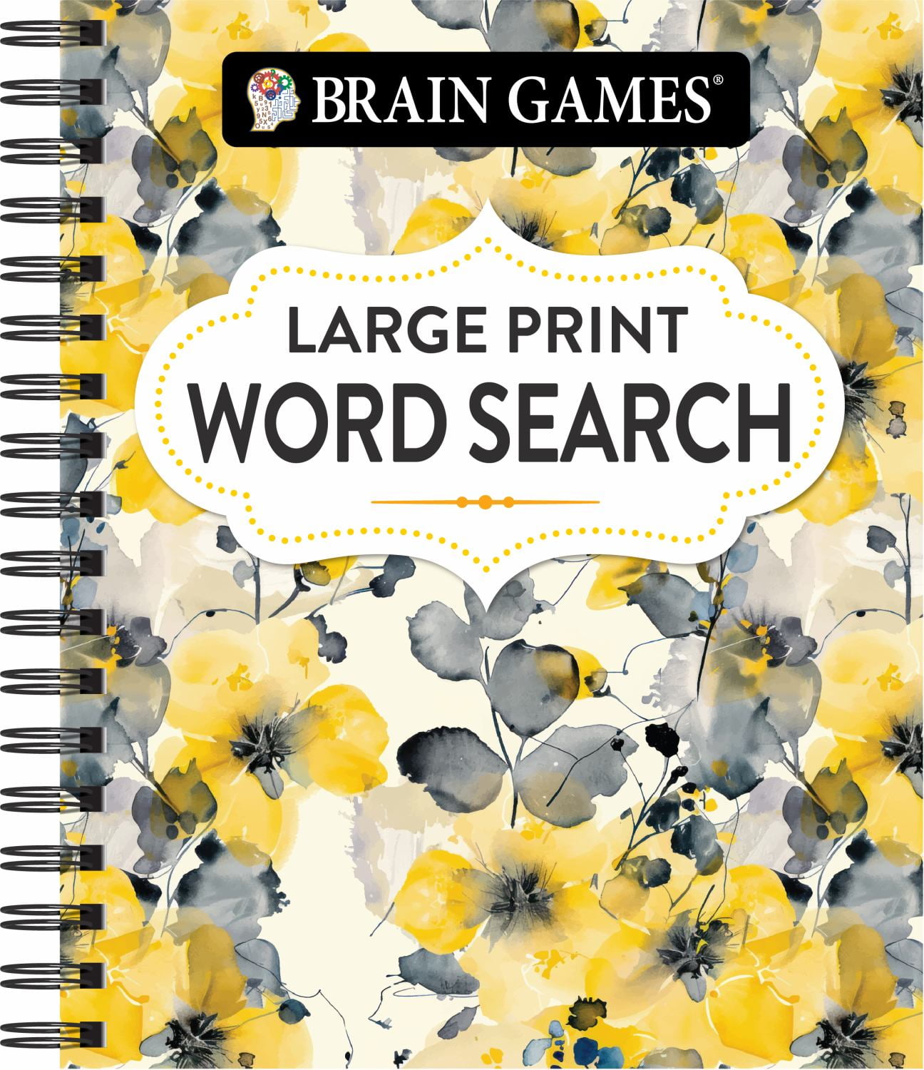 Brain Games - Large Print Word Search (Floral) (Spiral-Bound) - Walmart.com