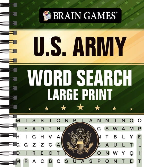 Brain Games Large Print Brain Games - U.S. Army Word Search - Large ...