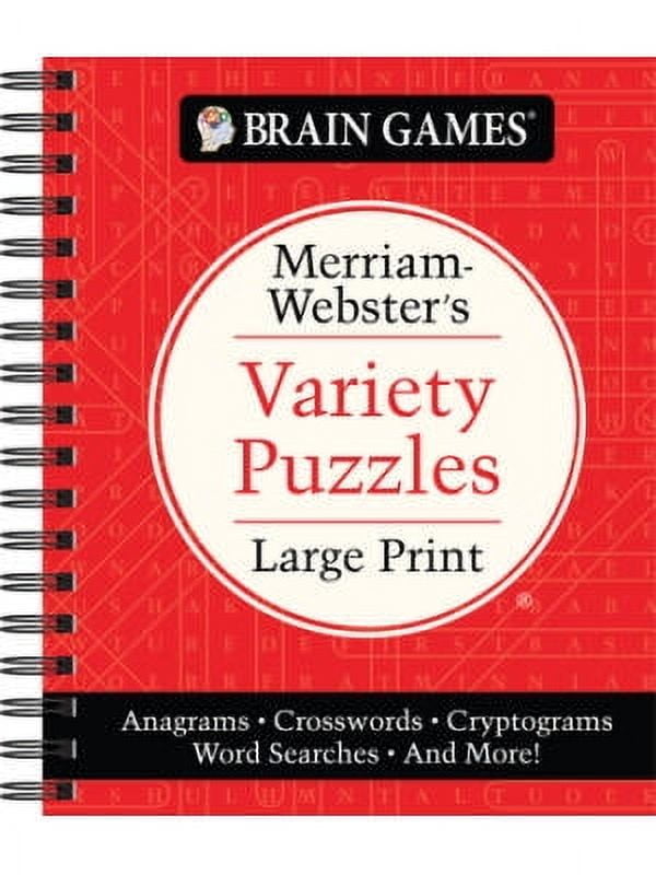 Brain Games - Merriam-Webster's Variety Puzzles Large Print: Anagrams ...