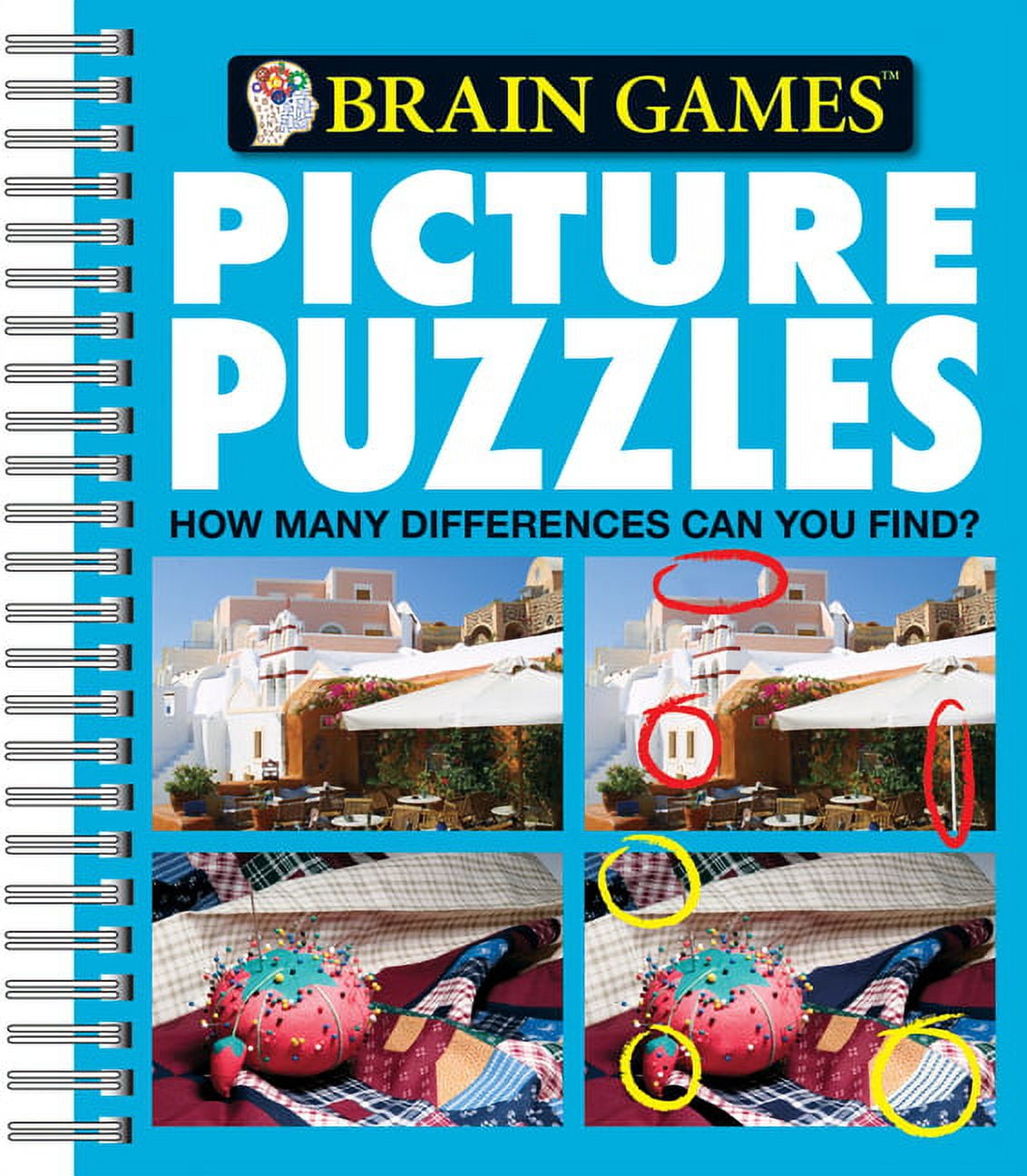 Brain Games - Picture Puzzles #4: Spot Differences, Number Book, Volume ...