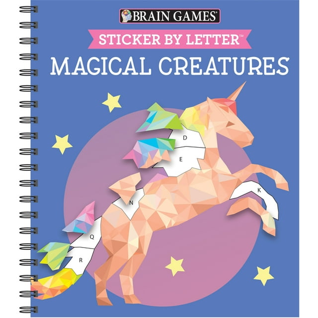 Brain Games - Sticker by Letter: Magical Creatures (Paperback ...
