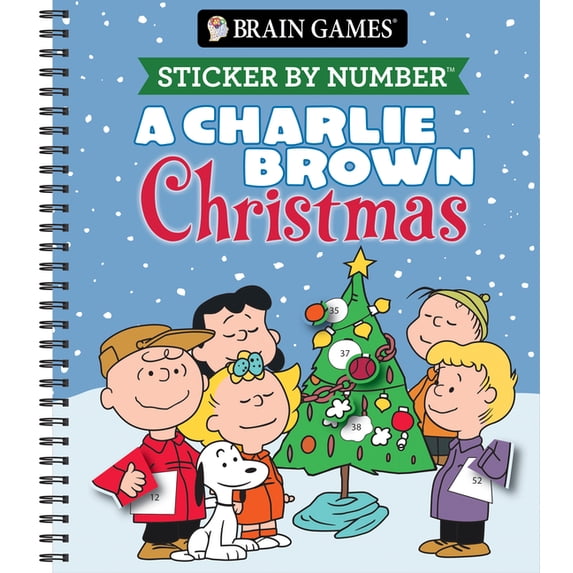 Brain Games Sticker by Number: Charlie Brown Christmas Spiral-Bound ...