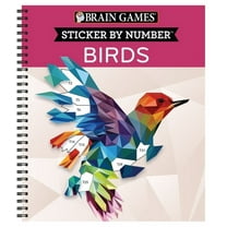 Brain Games: PB Sticker by Number Vintage Birds with 28 Bird Images ...